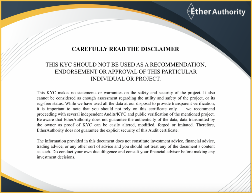 AstroPup Coin (ASPC) KYC Certificate - EtherAuthority